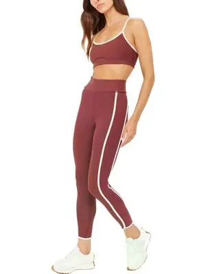 The Upside Samara Bowie Contrast Trim Sports Bra - Red