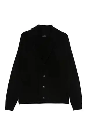 CENERE GB Shawl-collar Cardigan - Black