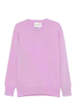 AMARANTO Crew-neck Sweater - Purple
