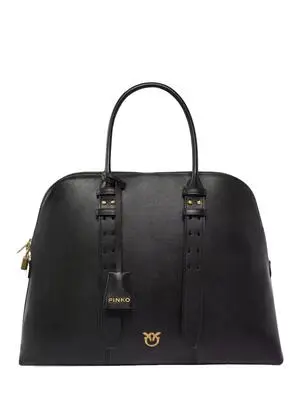 Pinko Leather Tote Bag - Black