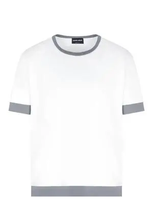 Giorgio Armani Crew-neck Organic Cotton T-shirt - White