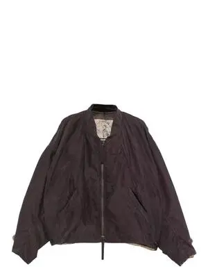 ZIGGY CHEN Zip-up Bomber Jacket - Brown