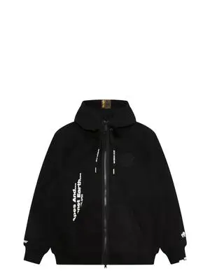 AAPE BY *A BATHING APE® Hooded Zip Up Hoodie - Black