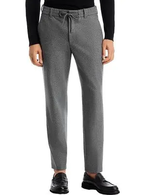 BOSS Tapered Fit Tech Flannel Jersey Jogger Pants - Medium Grey