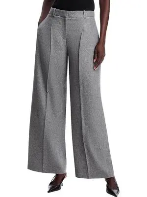 BOSS Tiana Wide Leg Trousers - Light Pastel Grey