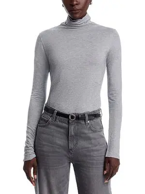 BOSS Elavu Turtleneck Top - Light Pastel Grey