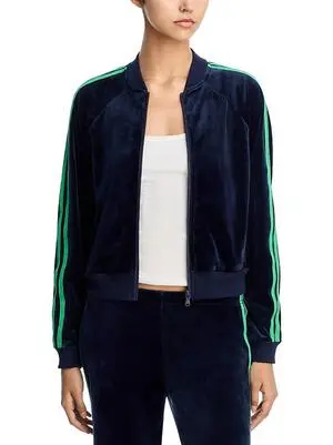 Splits59 Heritage Velour Bomber Jacket Indigo