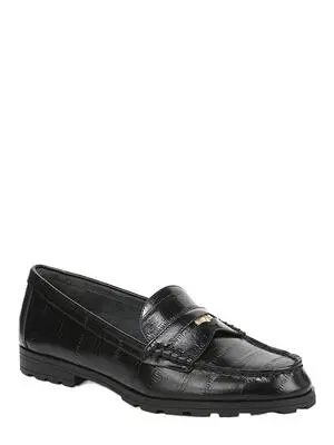 Veronica Beard Penny Lug Loafer Flats - Black