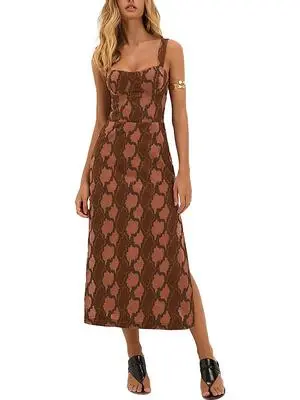VIX PAULA HERMANNY Coen Midi Dress - Brown