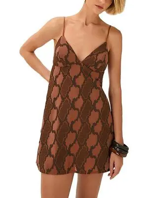 VIX PAULA HERMANNY Coen Mini Dress - Brown
