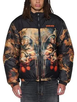 Ksubi Holy Printed Puffer Jacket - Multi Color