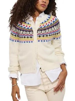 ALEX MILL Fair Isle Sweater - White