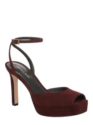 Veronica Beard Brianne Platform Sandals - Raisin