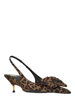 Saint Laurent Dakota Slingback Pumps - Leopard