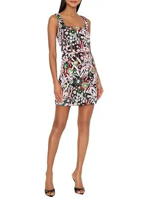 MILLY Wildflower Sequin Mini Dress - Lt Pink Multi