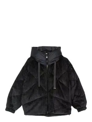 DUNO Corduroy Hooded Jacket - Black
