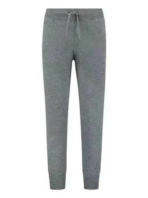 AURELIEN Drawstring Cashmere Track Pants - Grey