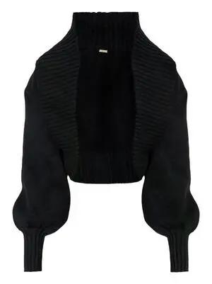 Cult Gaia Corey Balloon-sleeve Cardigan - Black