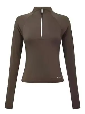 P.E Nation Routine Quarter-zip Performance Top - Brown