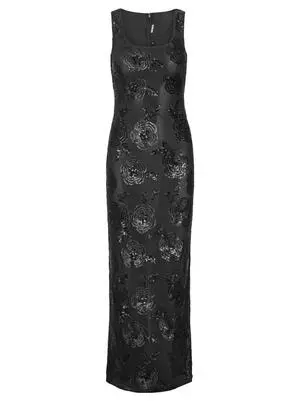 ROTATE BY BIRGER CHRISTENSEN Floral-pattern Maxi Dress - Black