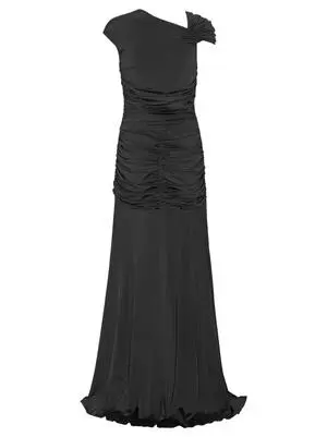 Remain Birger Christensen Asymmetric Maxi Dress - Black