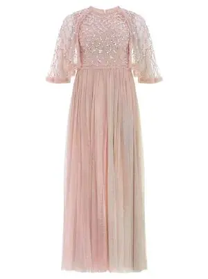 NEEDLE & THREAD Sequin-detail Maxi Dress - Pink
