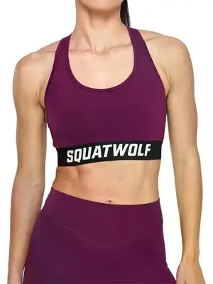 SQUATWOLF Racerback Logo-detail Sports Bra - Purple