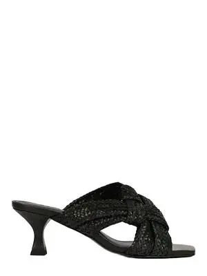 Schutz 60mm Kali Woven Knot Sandals - Black