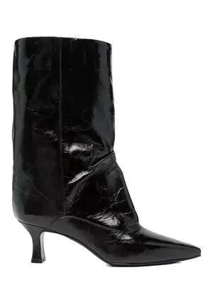 THE SELLER Leather Boots - Black