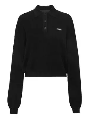 Remain Birger Christensen Long-sleeve Polo Shirt - Black