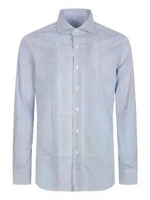 ORIAN Striped Cotton Shirt - Blue