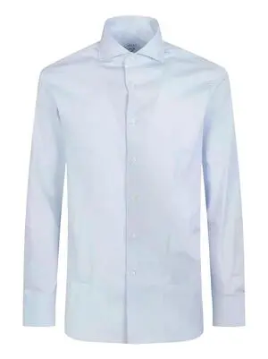 ORIAN Long-sleeve Cotton Shirt - Blue