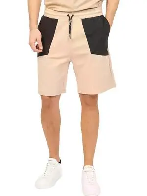 Hugo Paneled Track Shorts - Neutrals