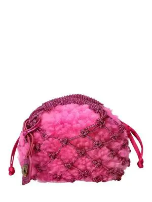 Kurt Geiger Macrame Crystal Tote Bag - Pink