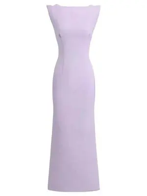 Maticevski Shoulder-pads Split Midi Dress - Purple