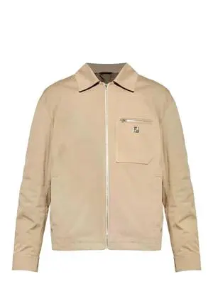 Fendi Zip-up Jacket With Chest Pocket - Neutrals
