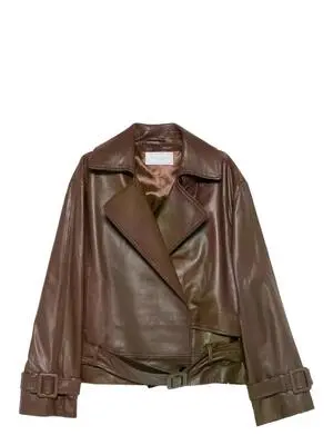 Antonelli Firenze Belted Double-breasted Jacket - Brown