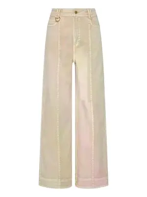 Aje Contrast Wide Leg Jeans - Neutrals