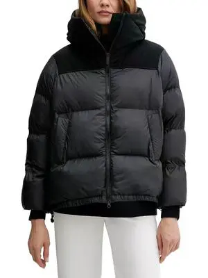BOMBOOGIE Nagoja Panelled Hooded Jacket - Black