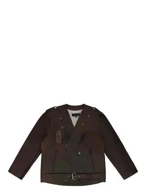 WHO DECIDES WAR BY EV BRAVADO Perfecto Leather Jacket - Brown