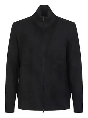 BALLANTYNE Zip-up Merino Wool Bomber - Black