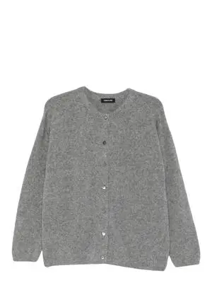 ANNE CLAIRE Round-neck Cardigan - Grey
