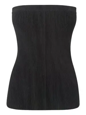 Rick Owens Ribbed Tube Top - Black