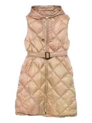 Max Mara Quilted Belted Coat - Neutrals