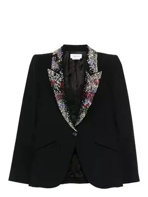 Alexander McQueen Embellished-collar Blazer - Black