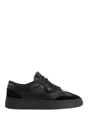 GIUSEPPE ZANOTTI Lace-up Low-top Sneakers - Black