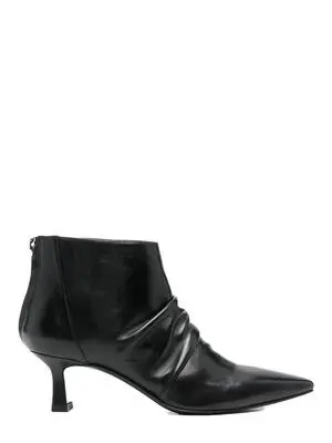 THE SELLER Ruched Ankle Boots - Black