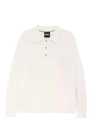 BOSS Virgin-wool Polo Shirt - White