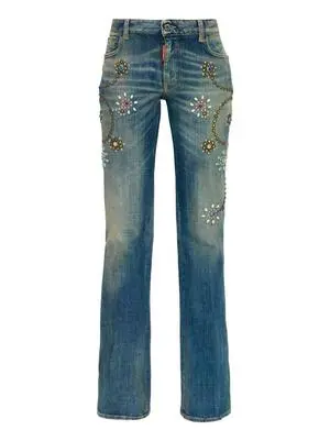 Dsquared2 Embellished Jeans - Blue