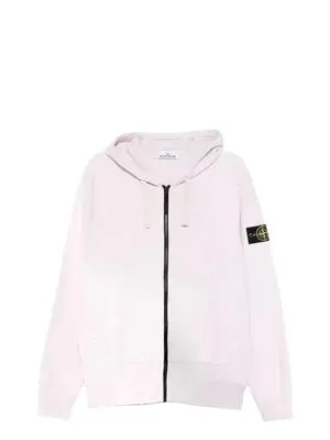 Stone Island Zip-up Hoodie - Pink